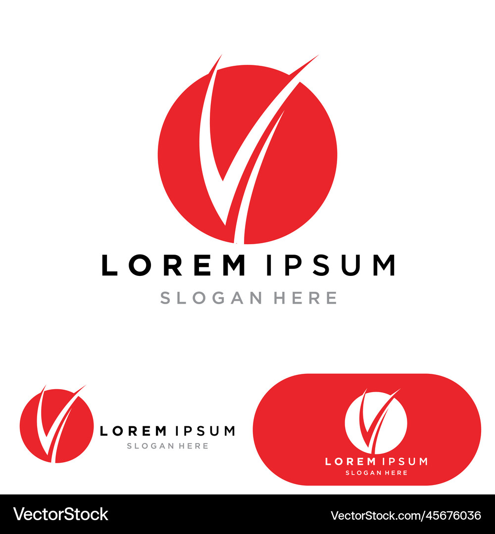 V letter logo and symbol template Royalty Free Vector Image