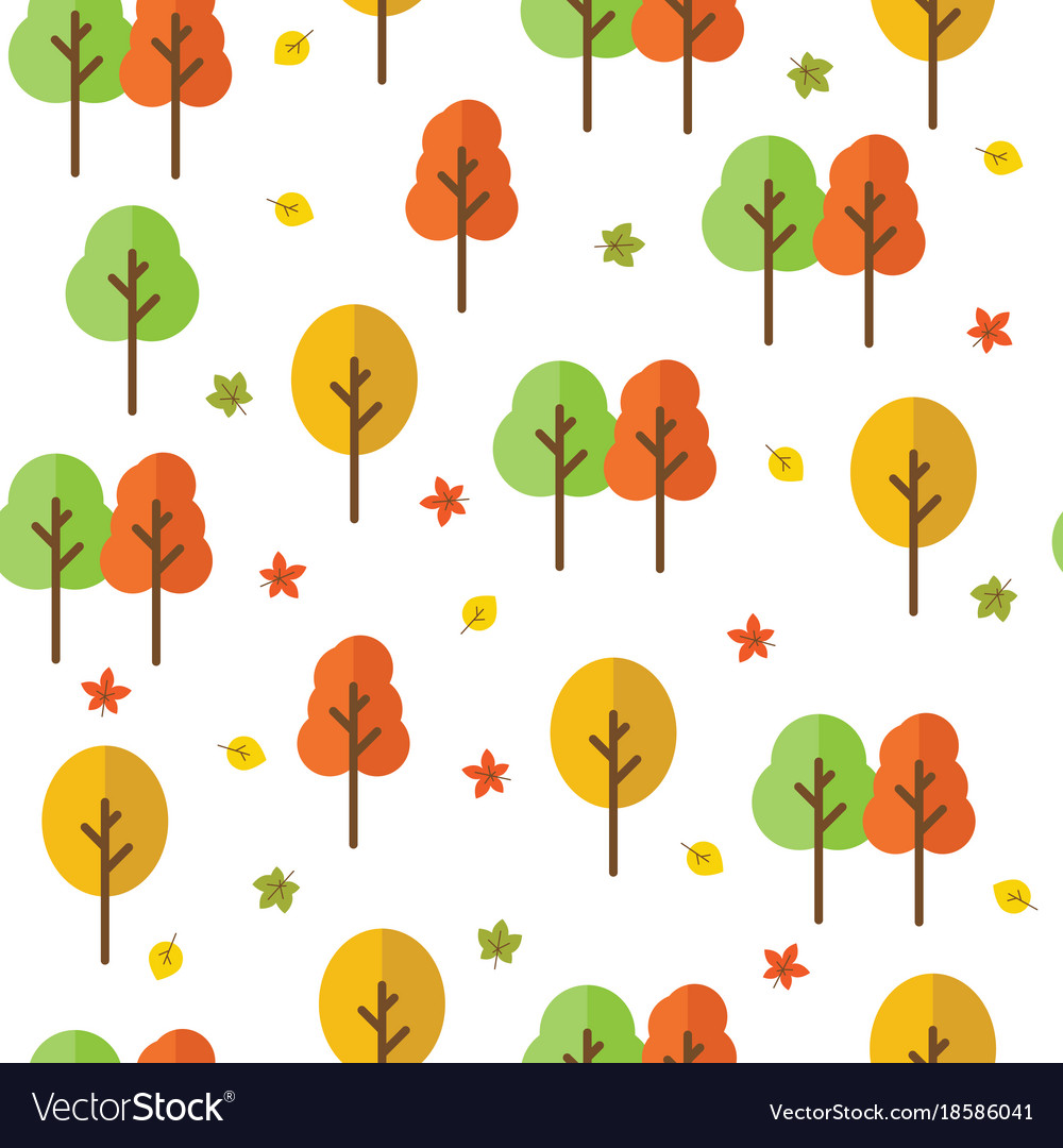 Autumn forest seamless pattern Royalty Free Vector Image