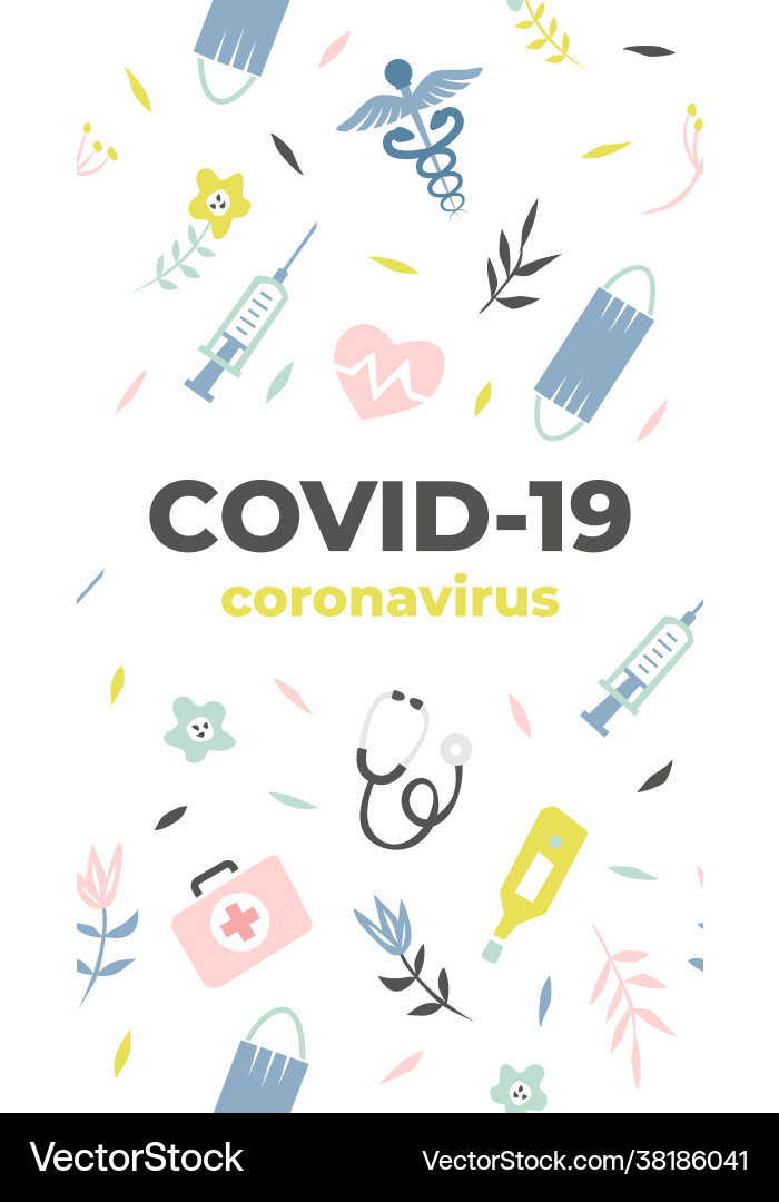 Covid19 background coronavirus plant design Vector Image