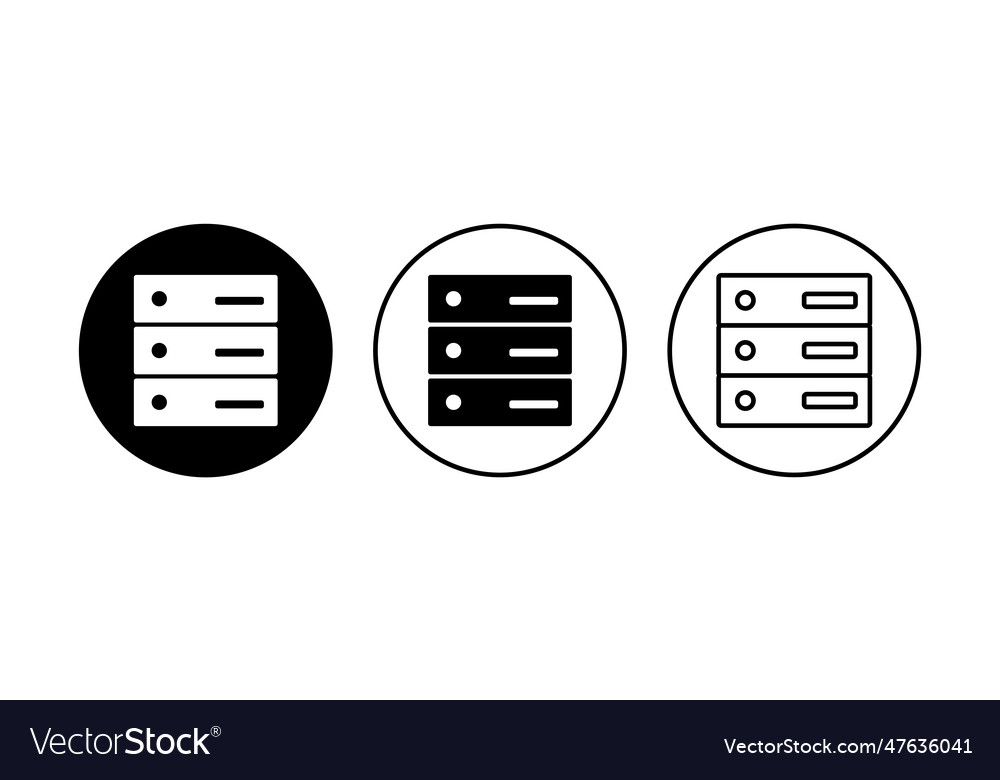 Database Icon Set Database Icon Royalty Free Vector Image