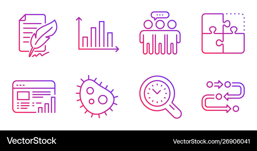 Employees group feather signature and web report Vector Image