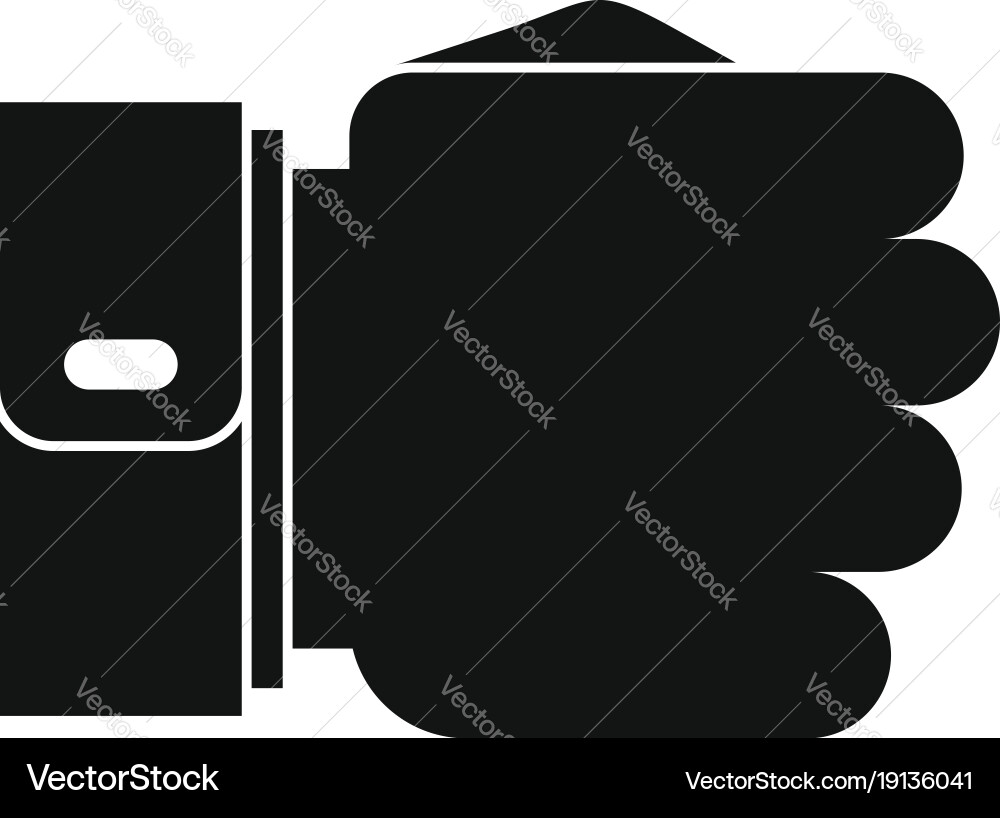 Hand fist icon simple black style Royalty Free Vector Image