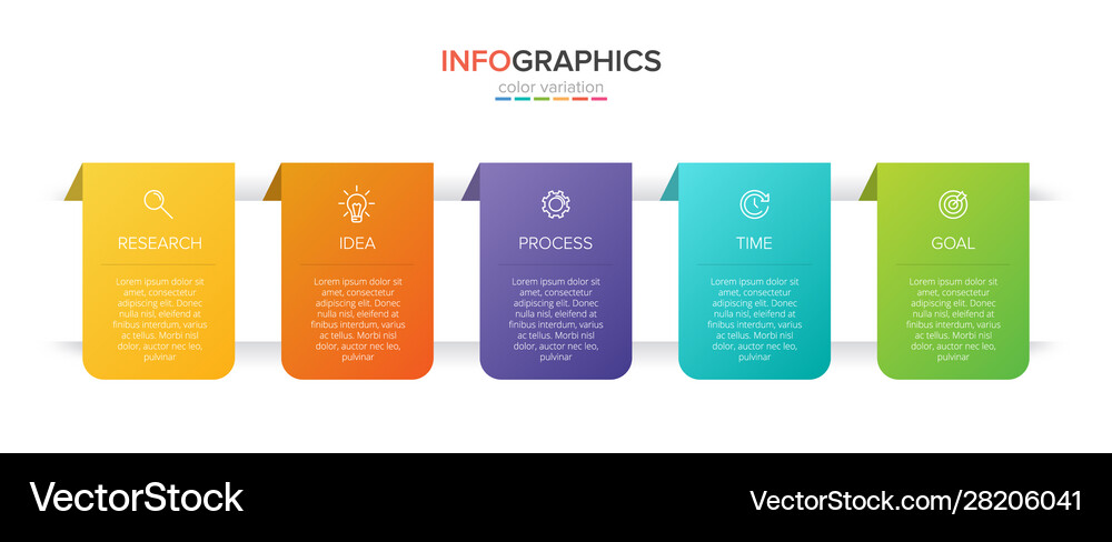 Infographic design with icons and 5 options Vector Image