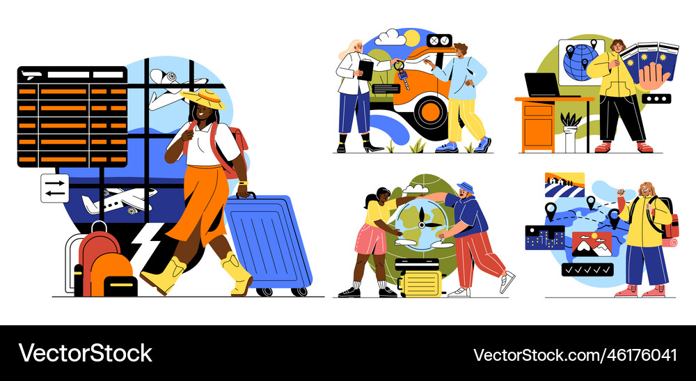 International tourism concept Royalty Free Vector Image