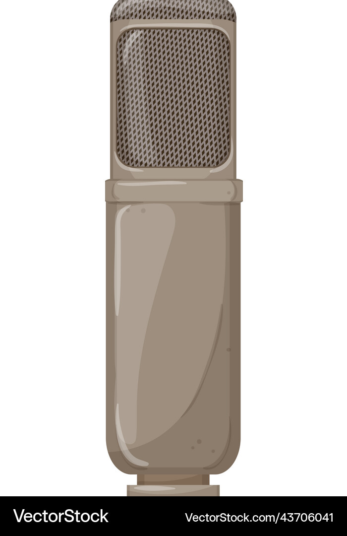 Live mic microphone music cartoon Royalty Free Vector Image