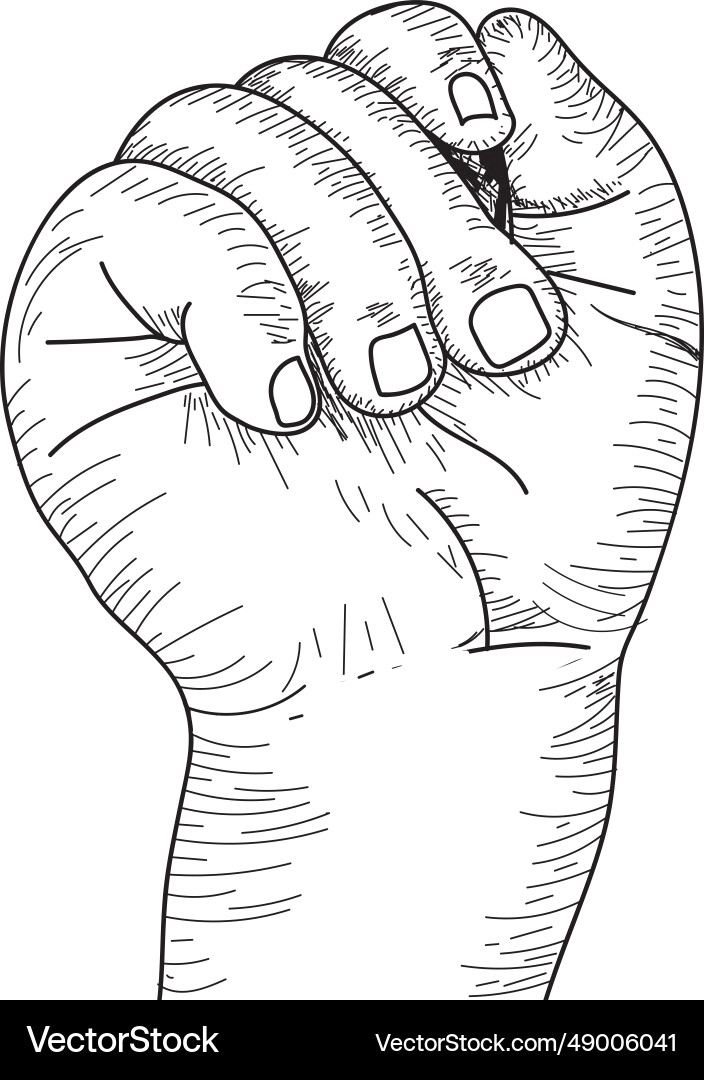 Newborn baby hands sketch drawn Royalty Free Vector Image