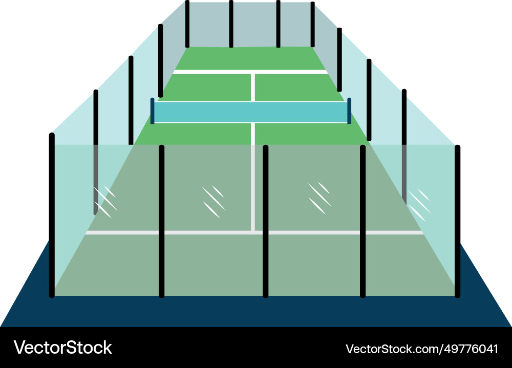 Padel court synthetic Royalty Free Vector Image