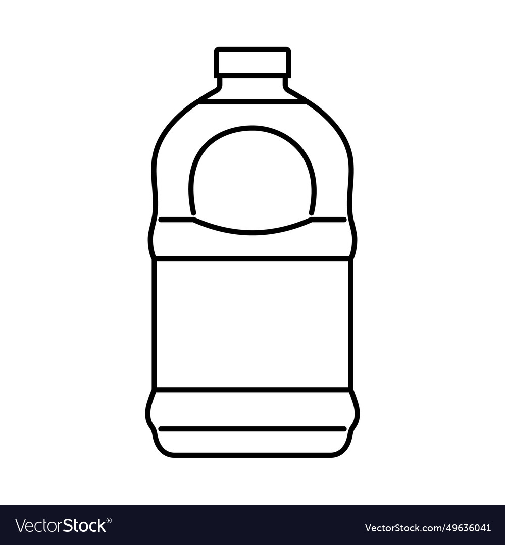 Recycle juice plastic bottle line icon Royalty Free Vector
