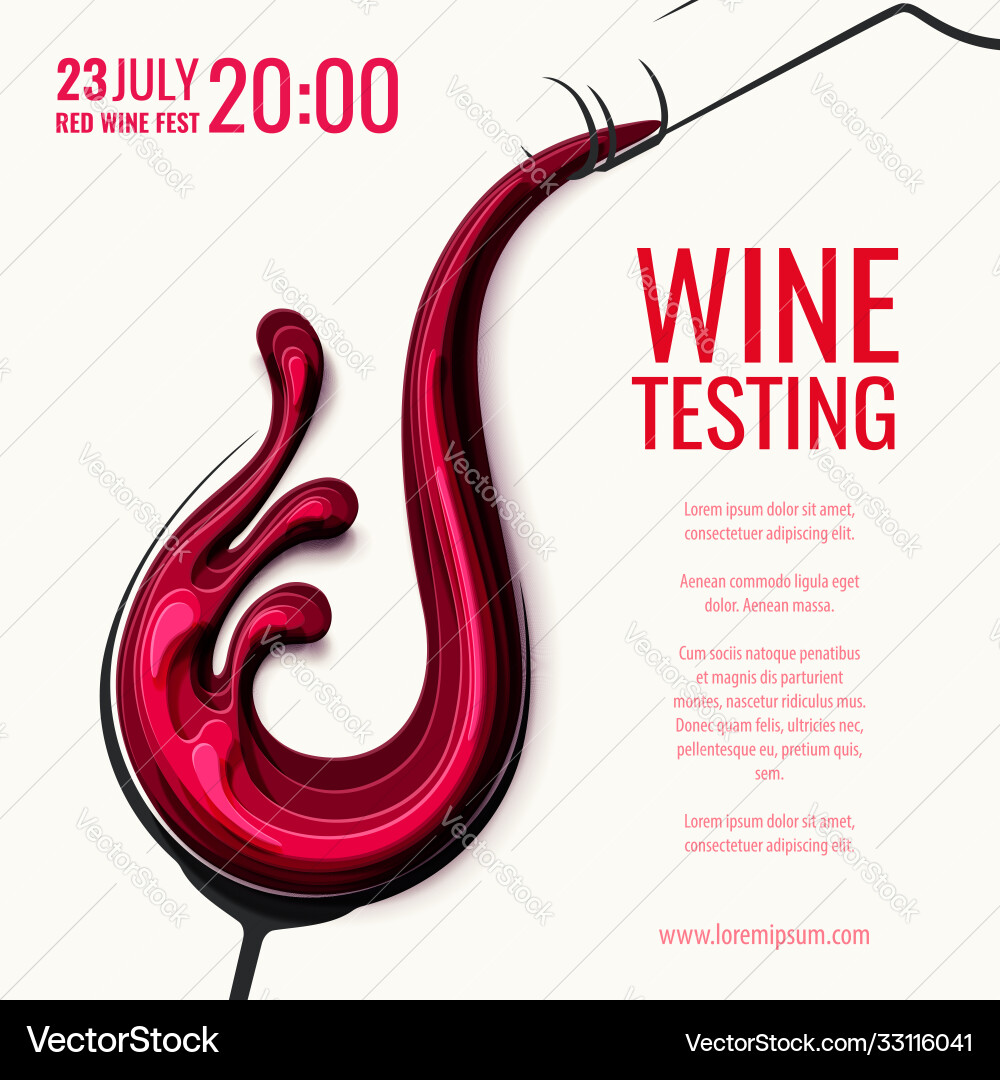Red wine splash in glass with bottle Royalty Free Vector
