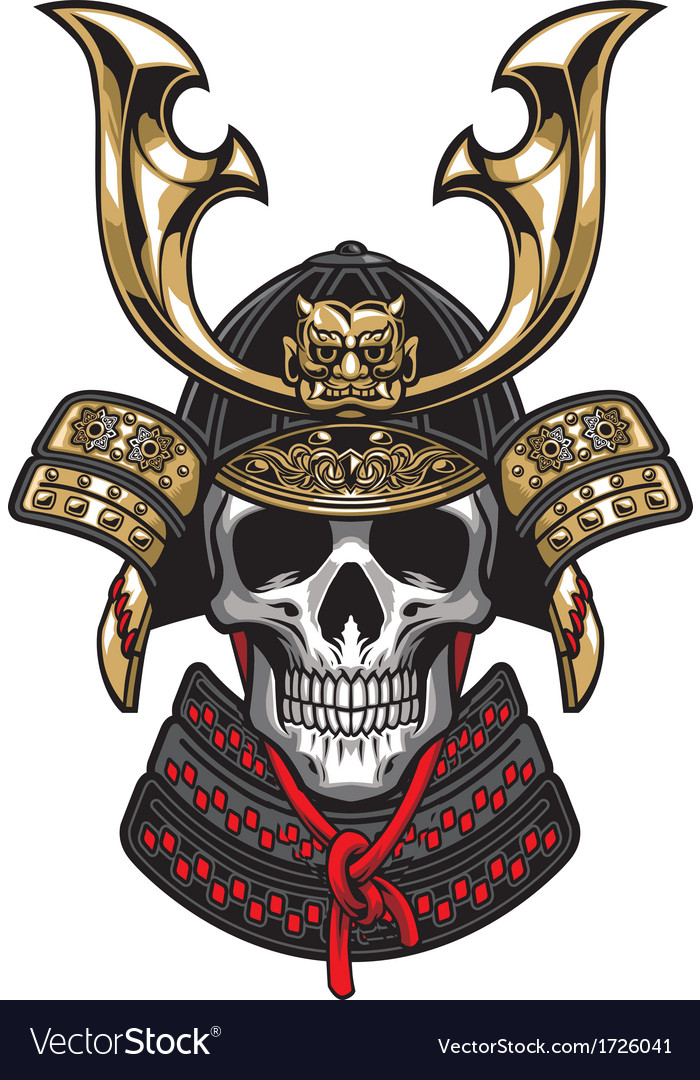 Samurai skull Royalty Free Vector Image - VectorStock