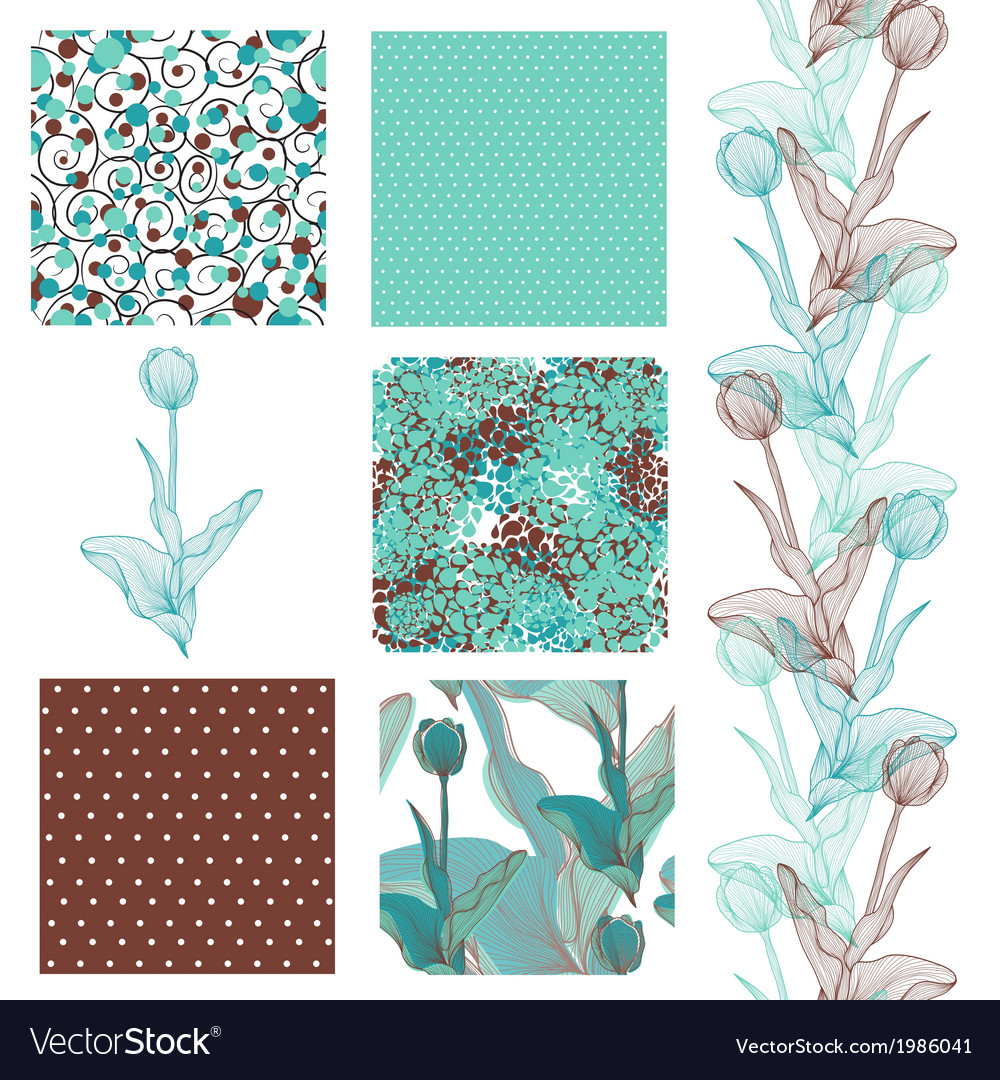 Seamless patterns set Royalty Free Vector Image