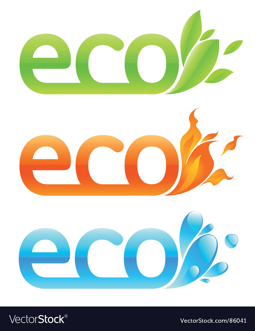 Three eco emblems Royalty Free Vector Image - VectorStock