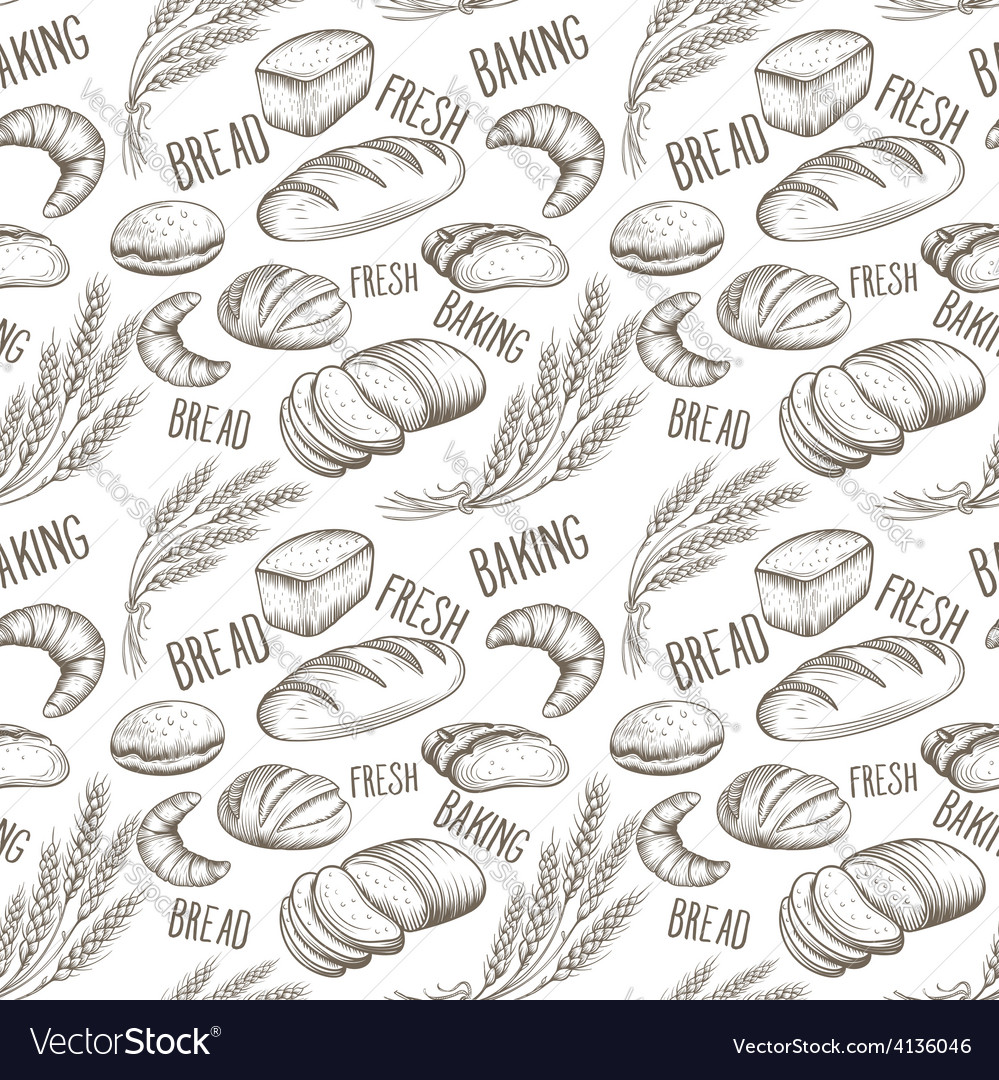 Baking seamless pattern Royalty Free Vector Image