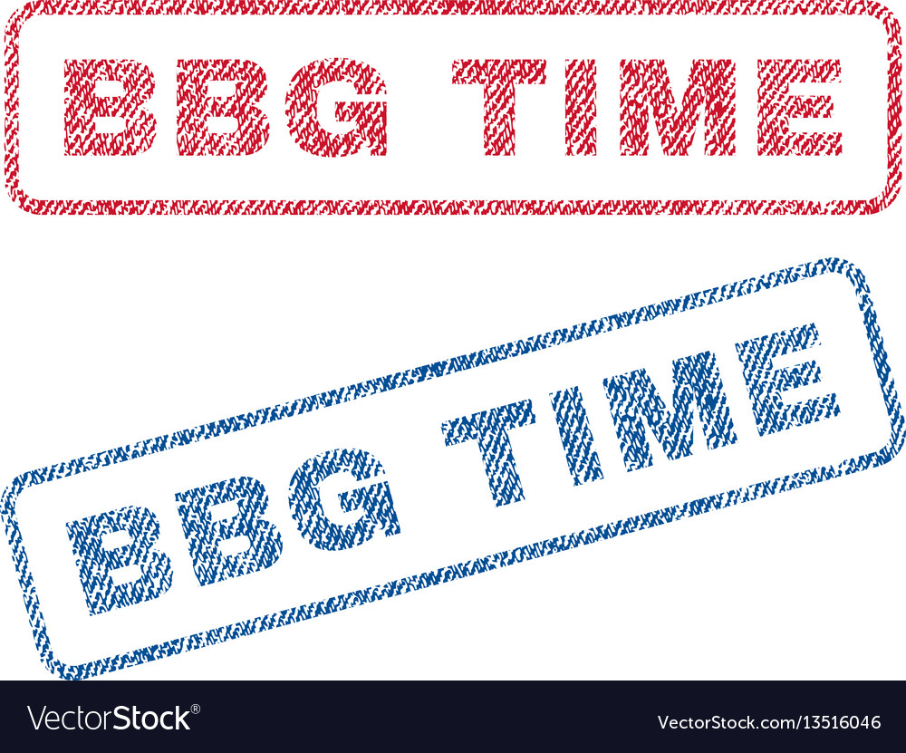Bbg time textile stamps Royalty Free Vector Image