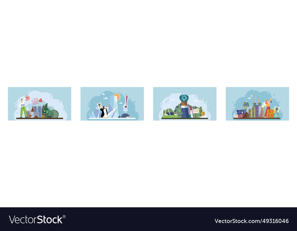 Climate change save the planet environmental Vector Image