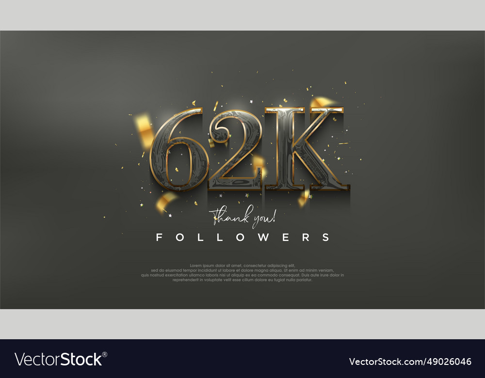 Elegant and luxurious design to thank 62k Vector Image