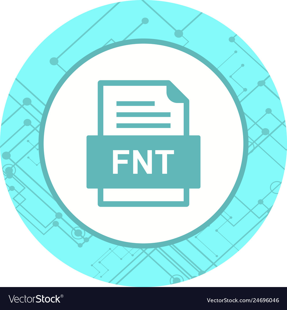 Fnt file document icon Royalty Free Vector Image