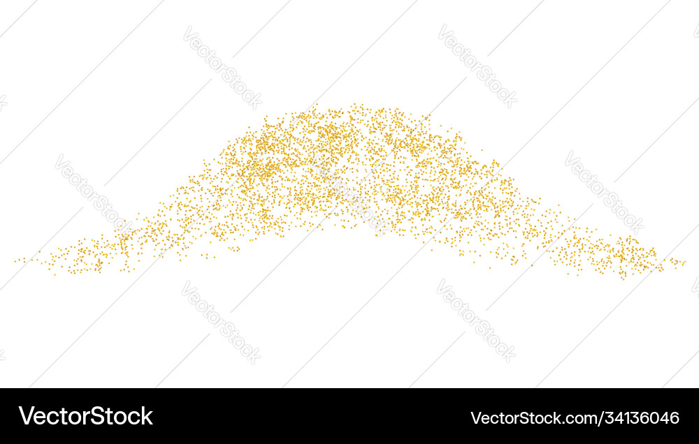 Horizontal wave decor sprinkled with crumbs golden