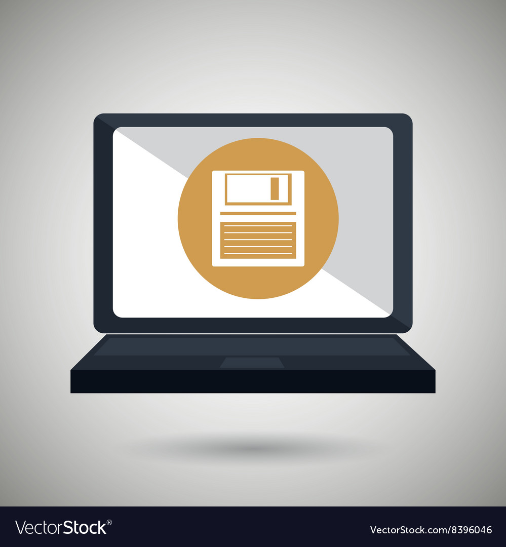 Laptop computer design Royalty Free Vector Image