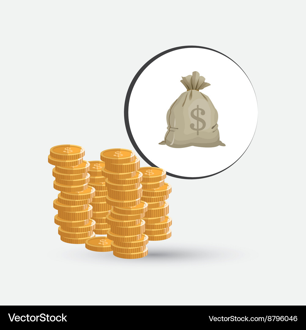Money design financial item isolated Royalty Free Vector