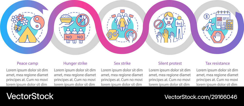 Peaceful protest infographic template business Vector Image