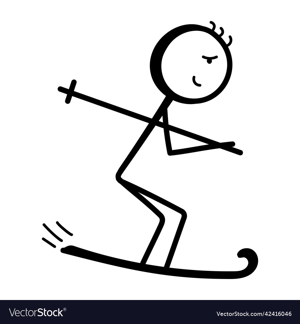 Skiing Royalty Free Vector Image - VectorStock