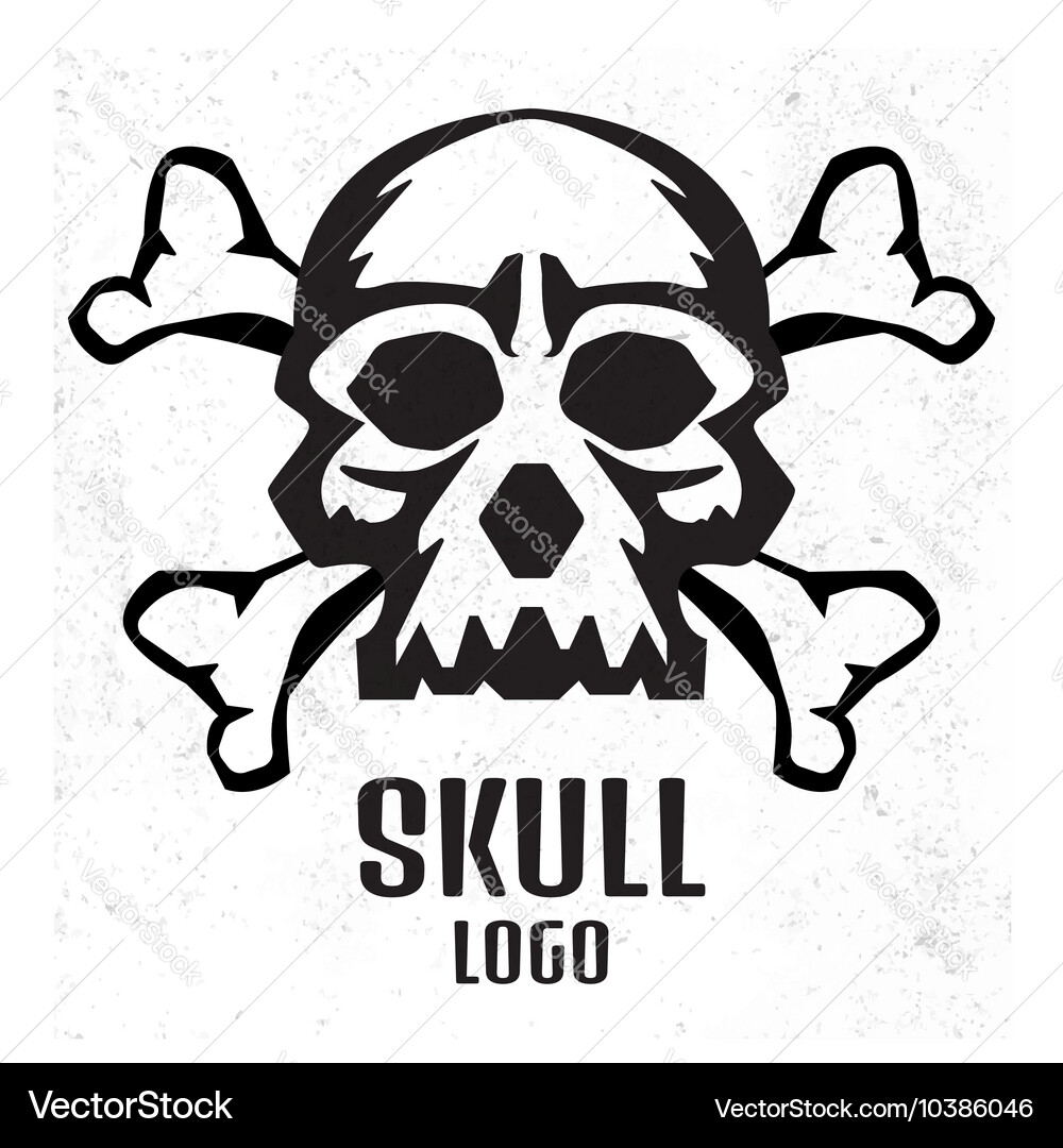 Skull logo human Royalty Free Vector Image - VectorStock