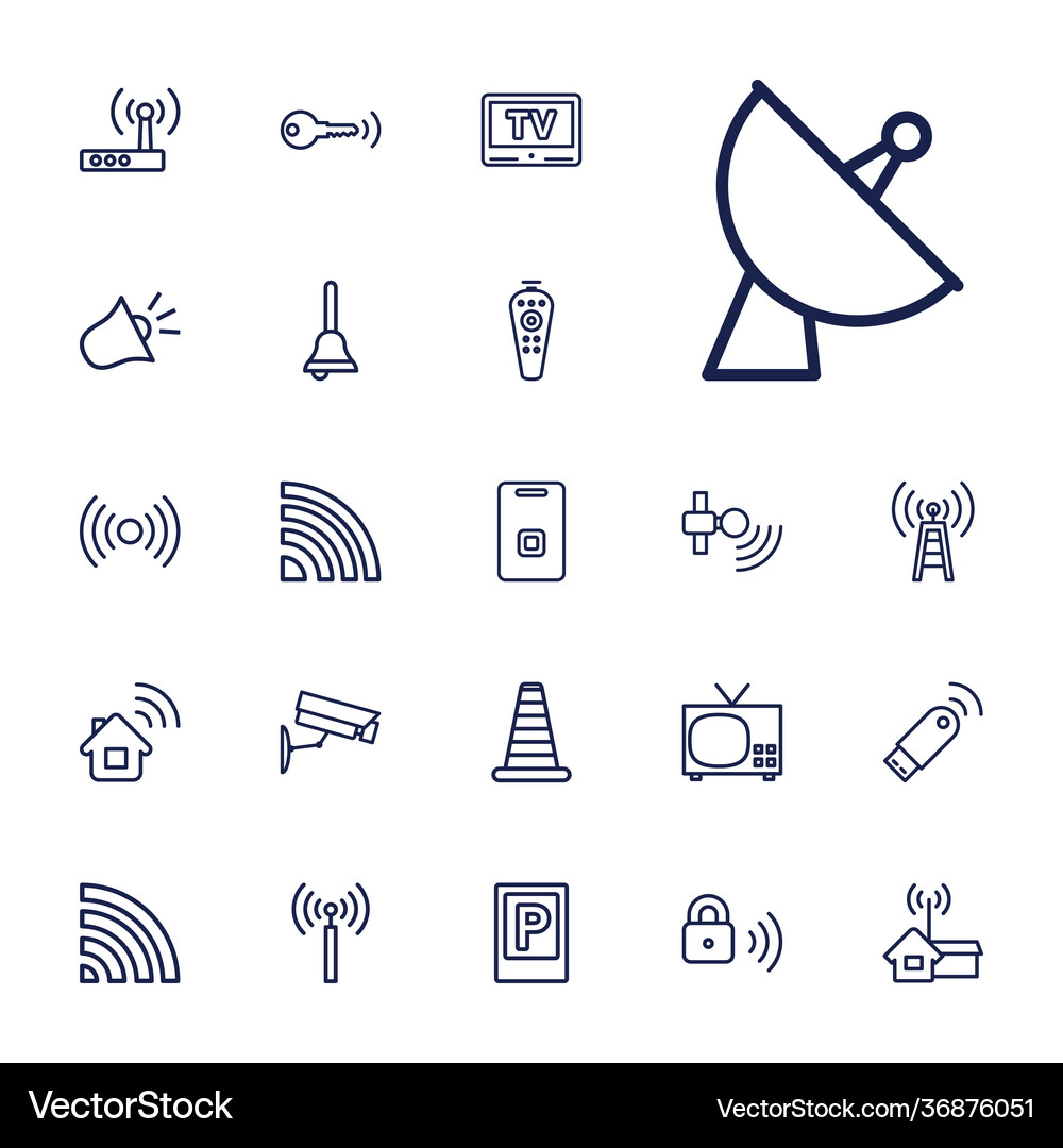 22 signal icons Royalty Free Vector Image - VectorStock