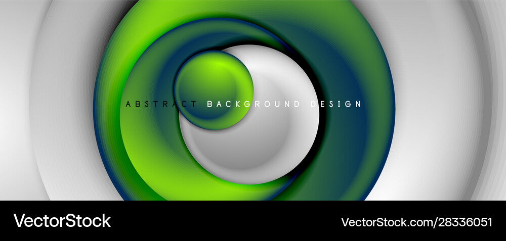 3d style abstract swirl circles modern Royalty Free Vector