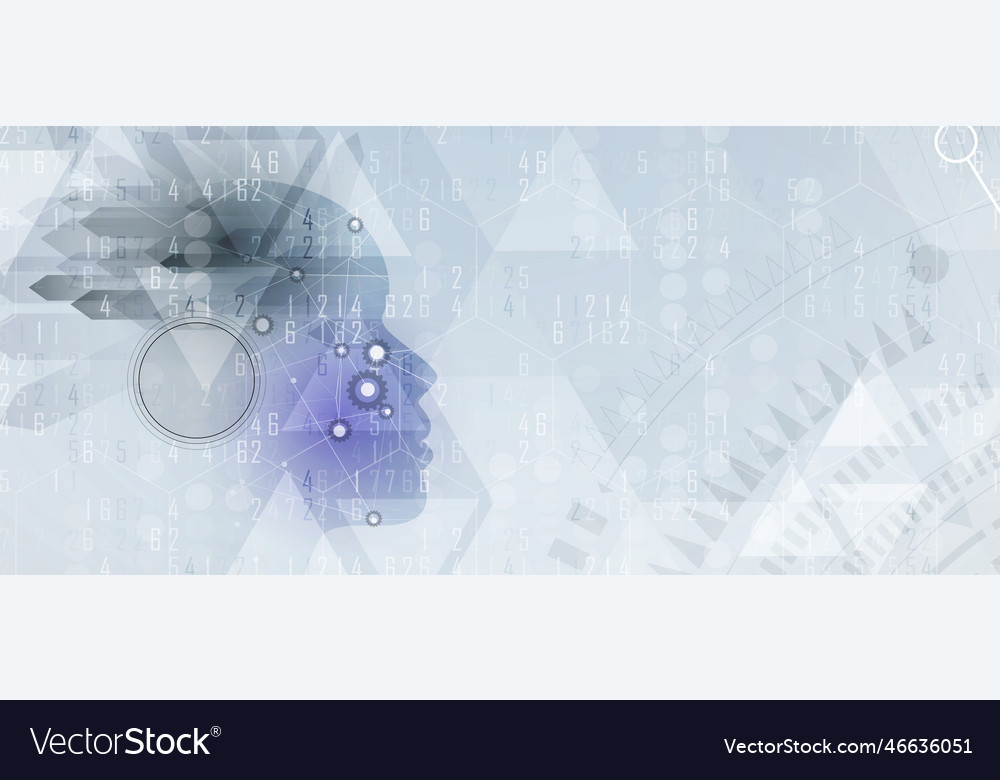 Artificial intelligence technology web background Vector Image
