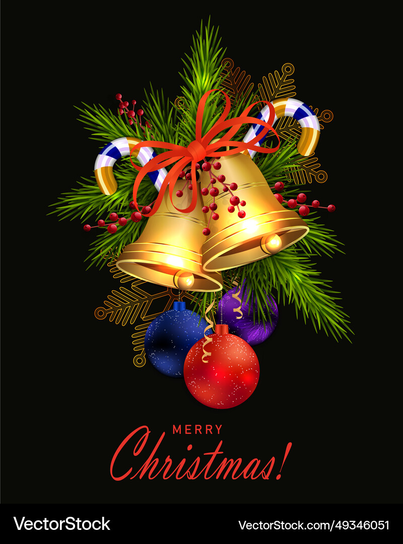 Christmas composition element isolated garland Vector Image