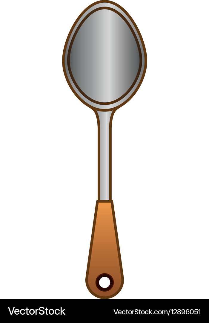 Colorful big tablespoon icon image Royalty Free Vector Image