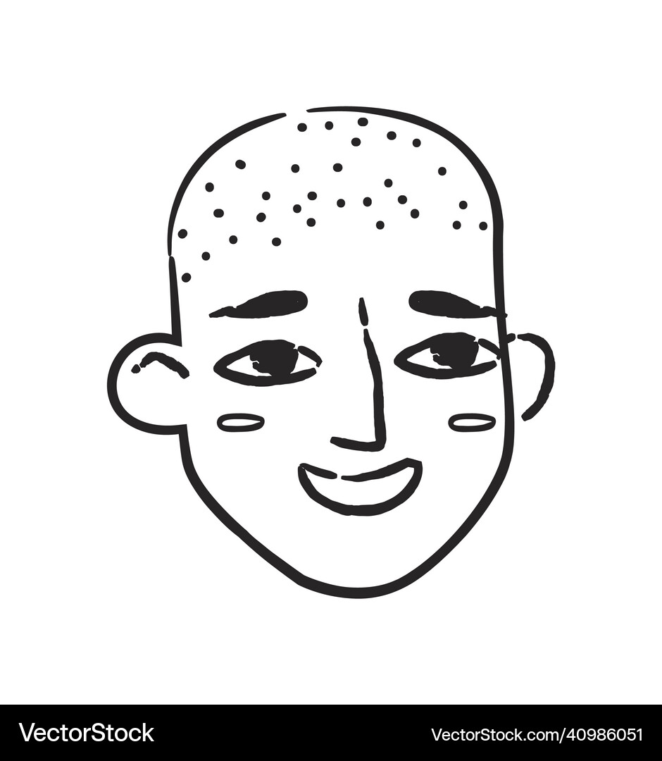 Doodle young man Royalty Free Vector Image - VectorStock