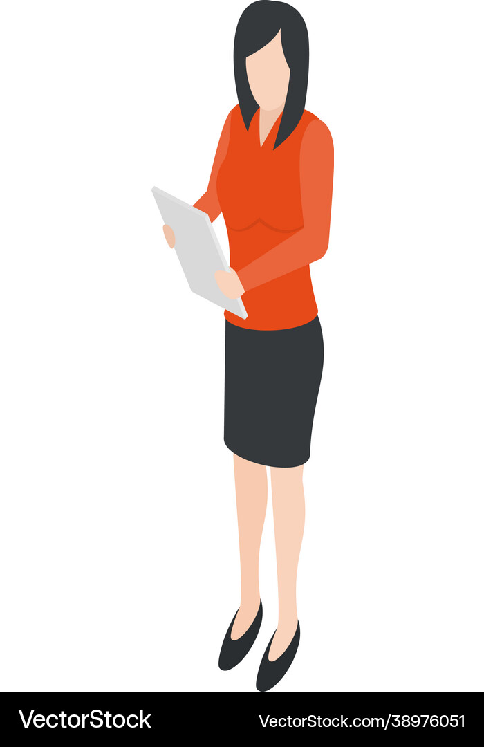 Female employee avatar Royalty Free Vector Image