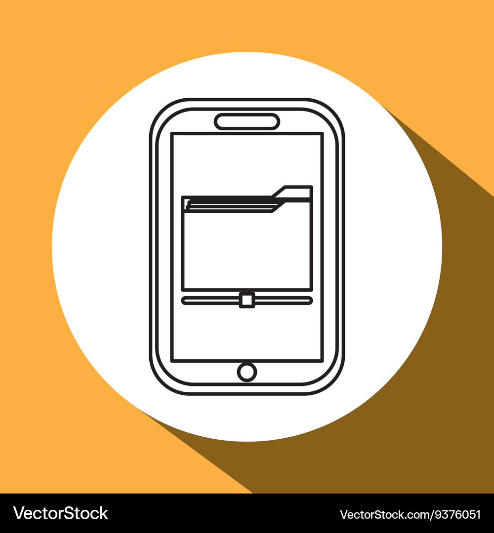 File design media icon flat Royalty Free Vector Image