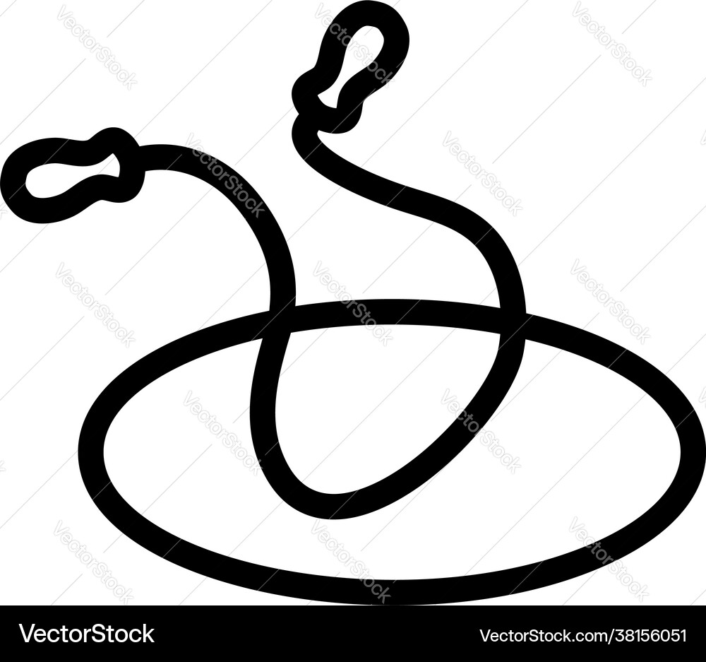 Icon jump rope and hoop Royalty Free Vector Image