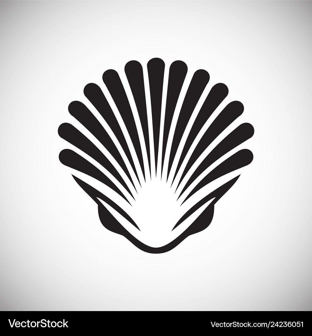 Sea shell icon on white background for graphic Vector Image