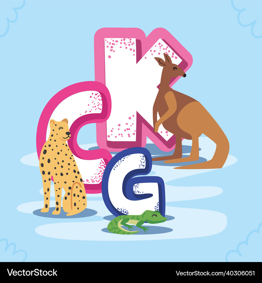 Three letters of alphabet Royalty Free Vector Image