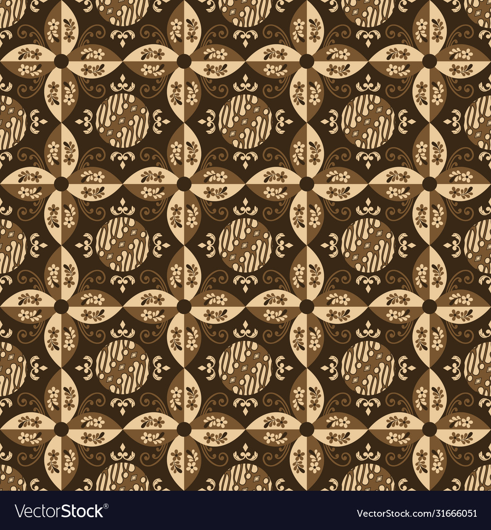 Unique flower motifs on traditional java batik Vector Image