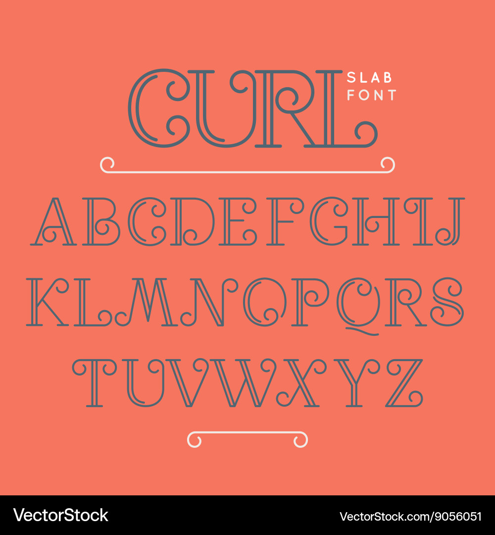 Vintage abc alphabet font Royalty Free Vector Image