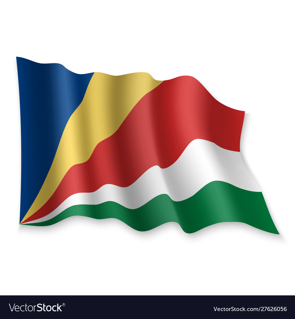 3d waving flag Royalty Free Vector Image - VectorStock