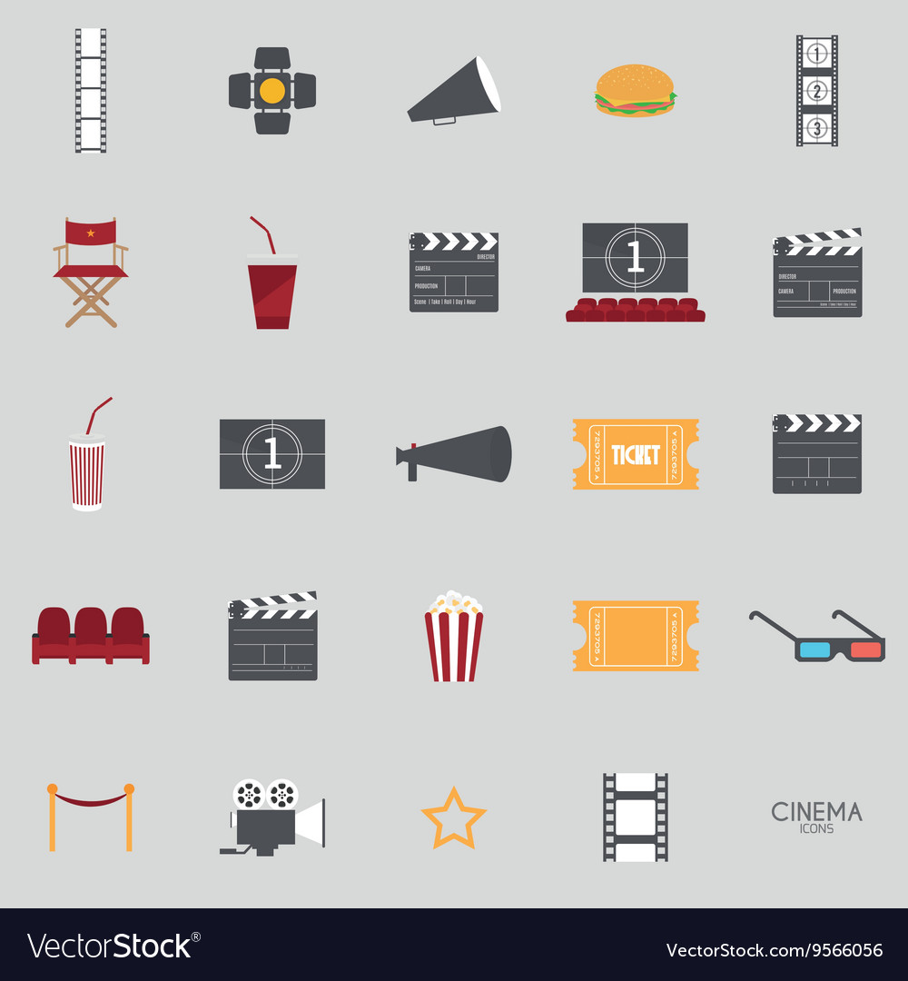 Abstract cinema objects Royalty Free Vector Image