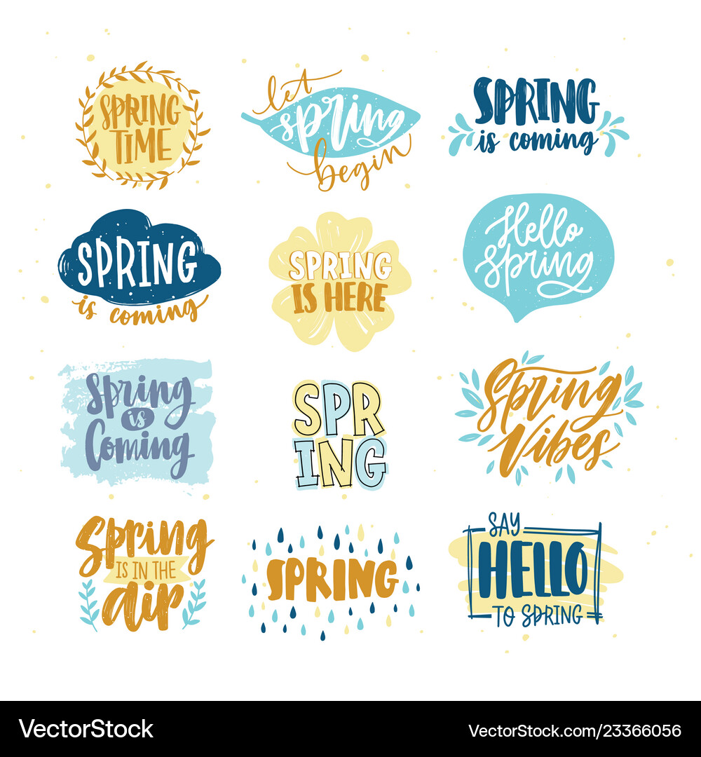 Bundle of spring lettering or inscriptions written