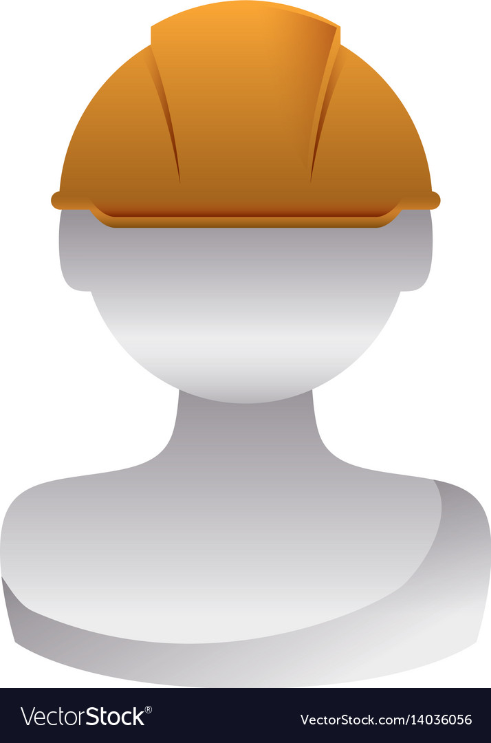 Construction worker profile Royalty Free Vector Image