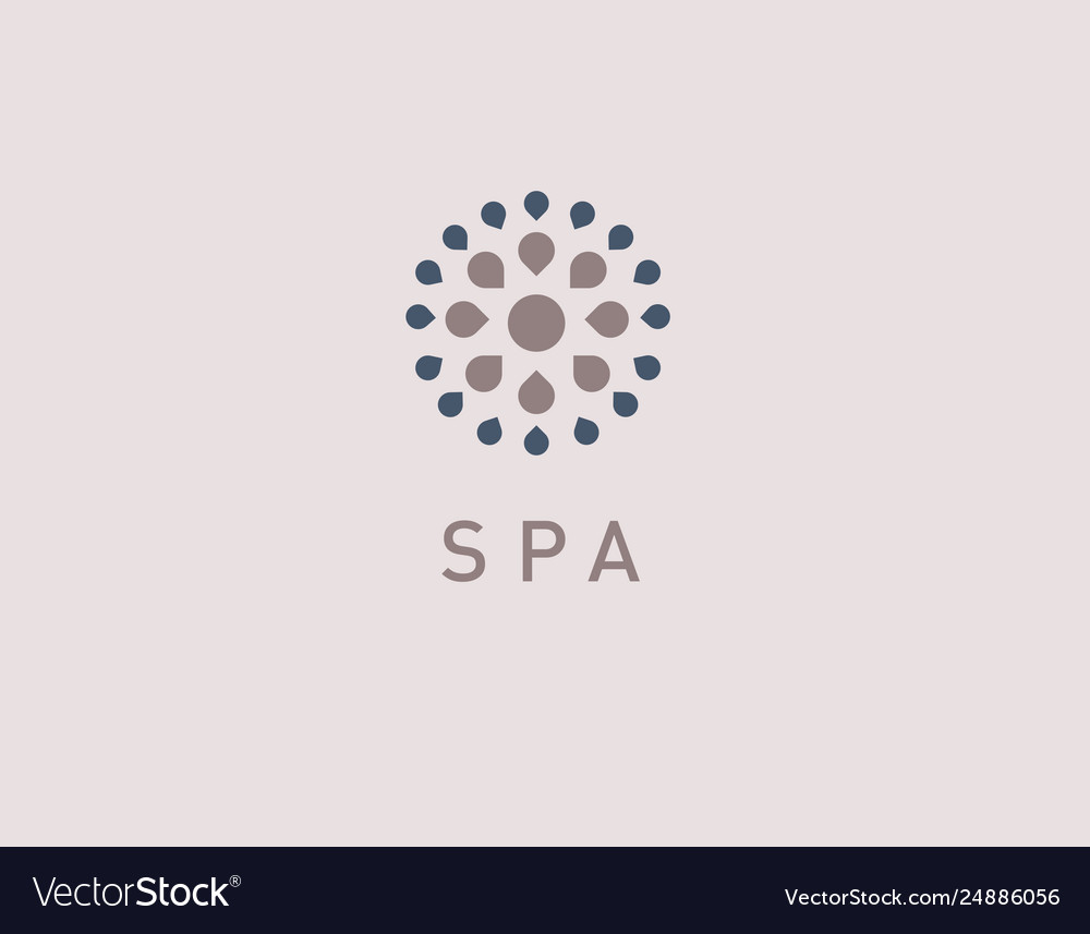 Creative logo pattern drops spa Royalty Free Vector Image