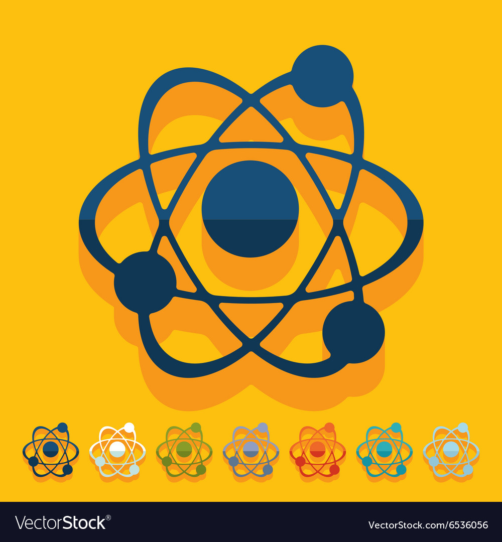 Flat design atom Royalty Free Vector Image - VectorStock