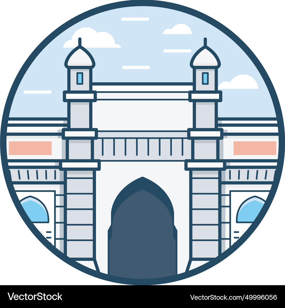 Gateway of india icon Royalty Free Vector Image