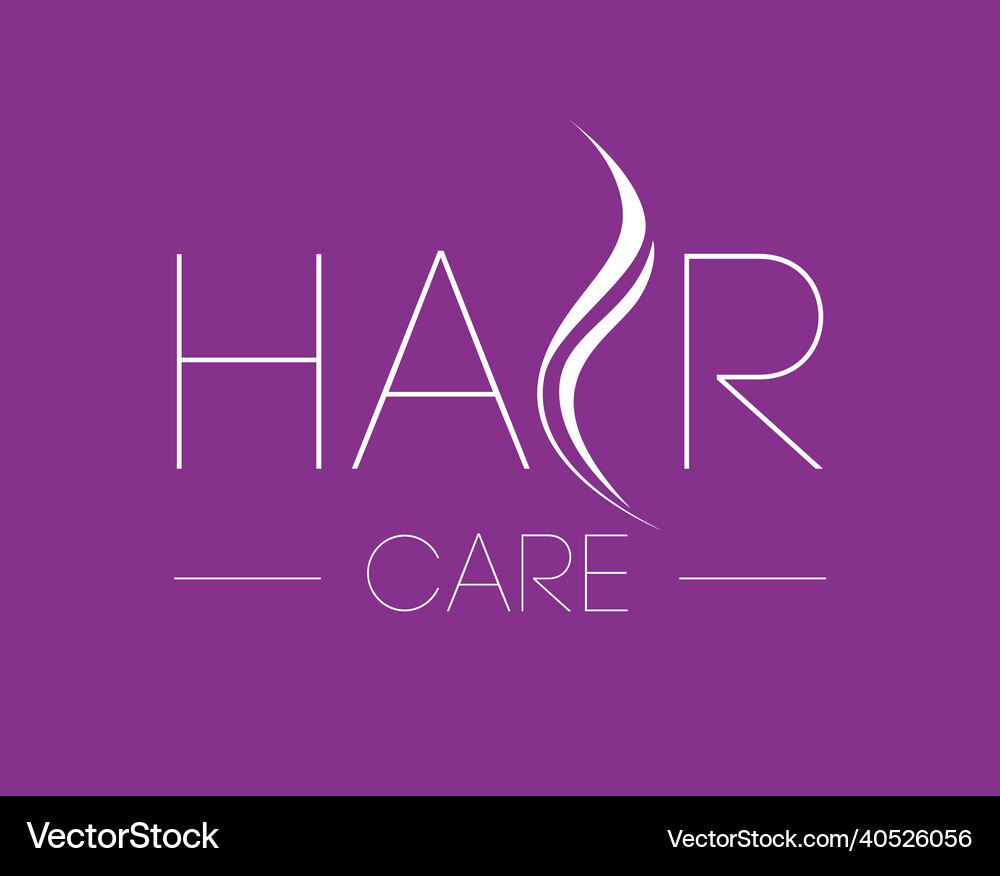Hair care logo design Royalty Free Vector Image