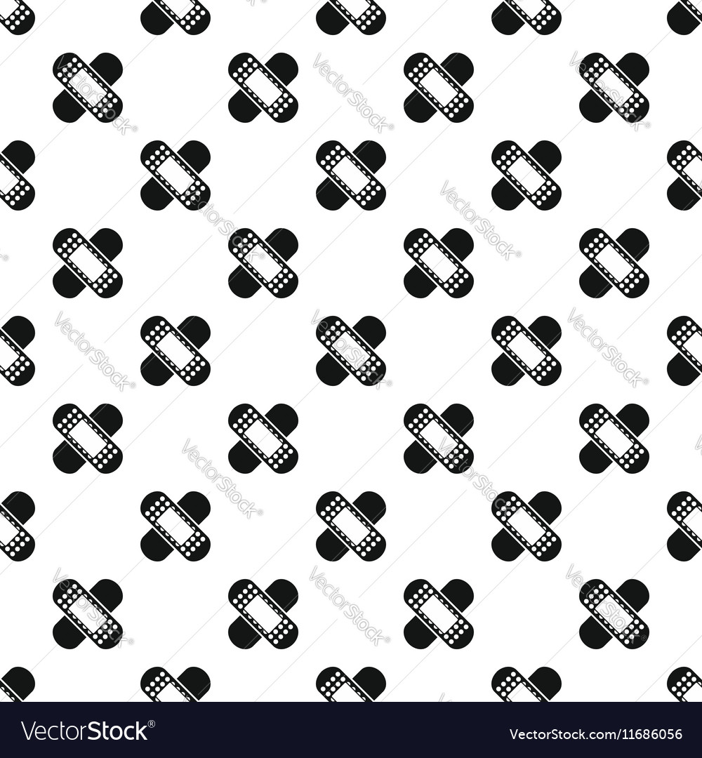 Medical patch pattern simple style Royalty Free Vector Image