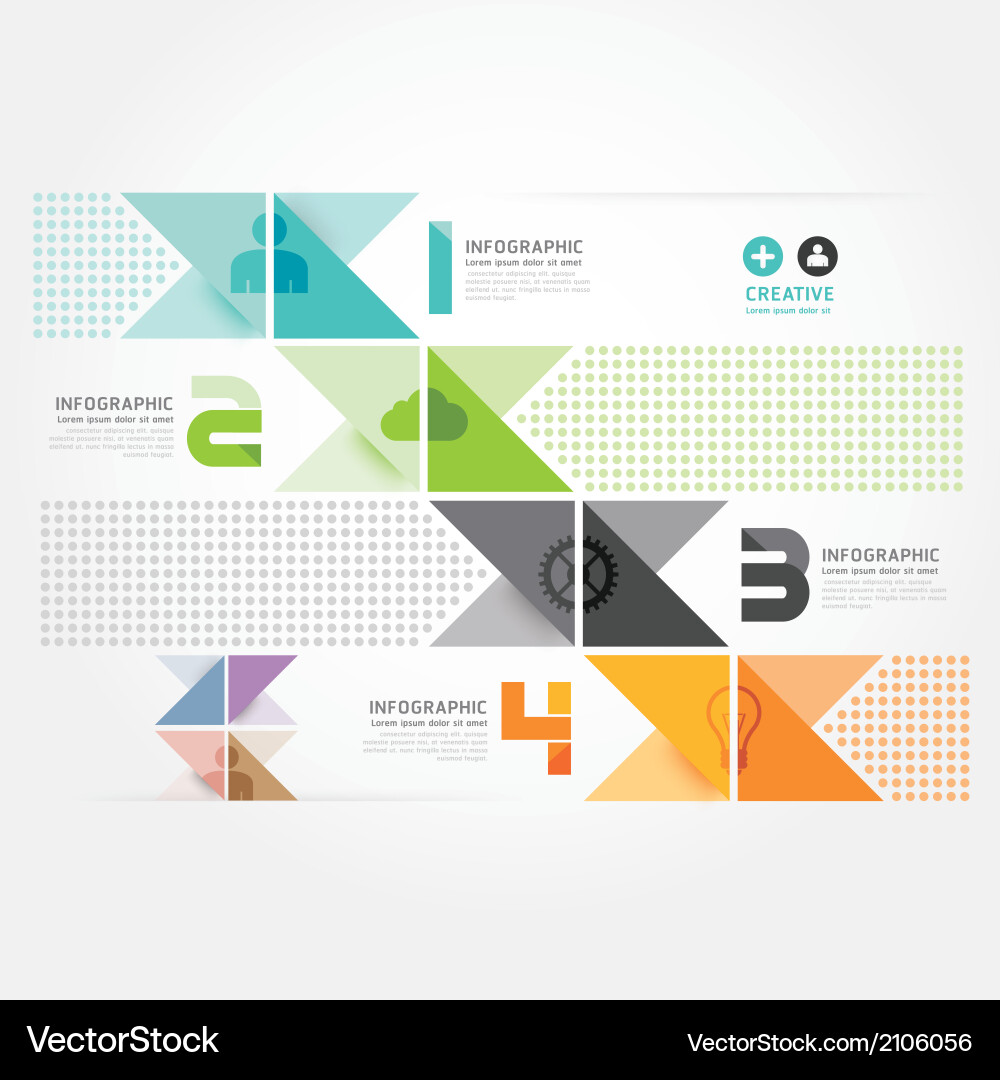 Modern Design Minimal style infographic paper Vector Image